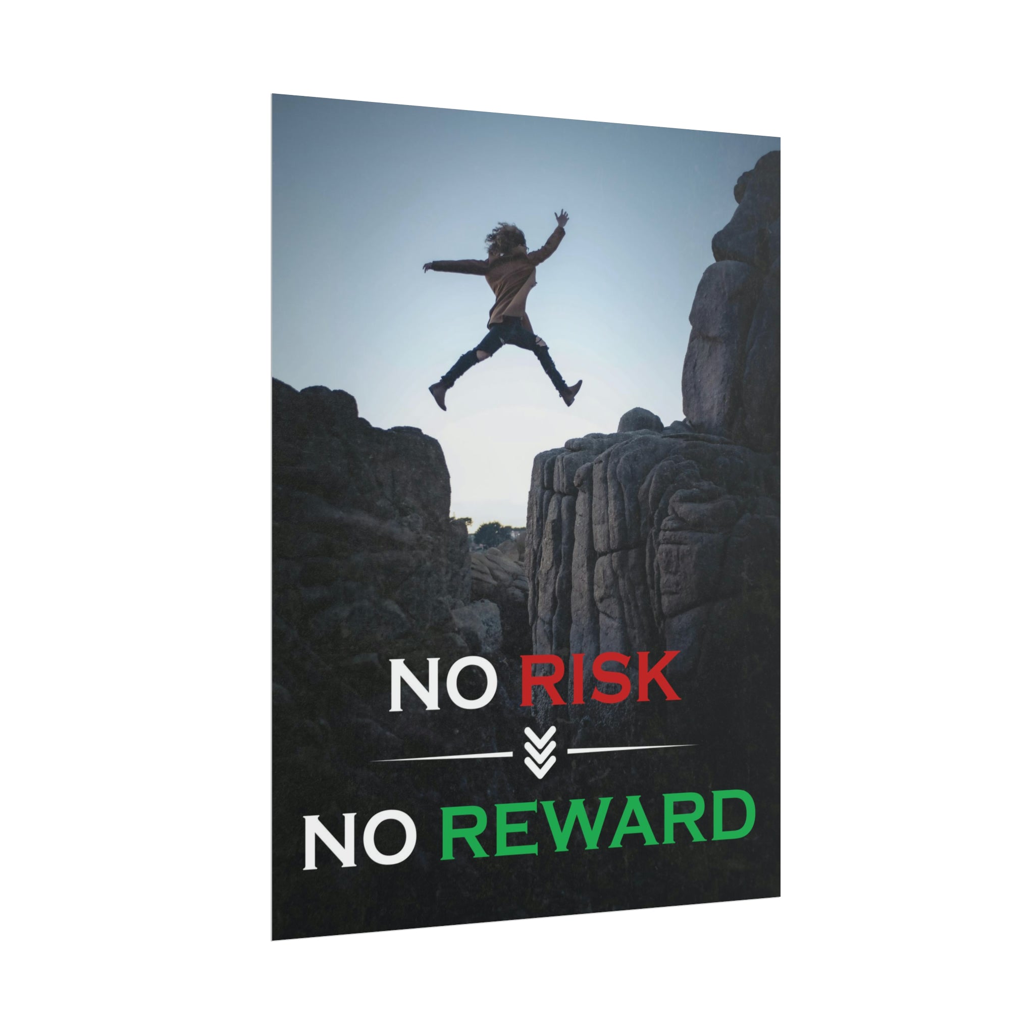 No Risk No Reward Motivational Poster | The Design Station