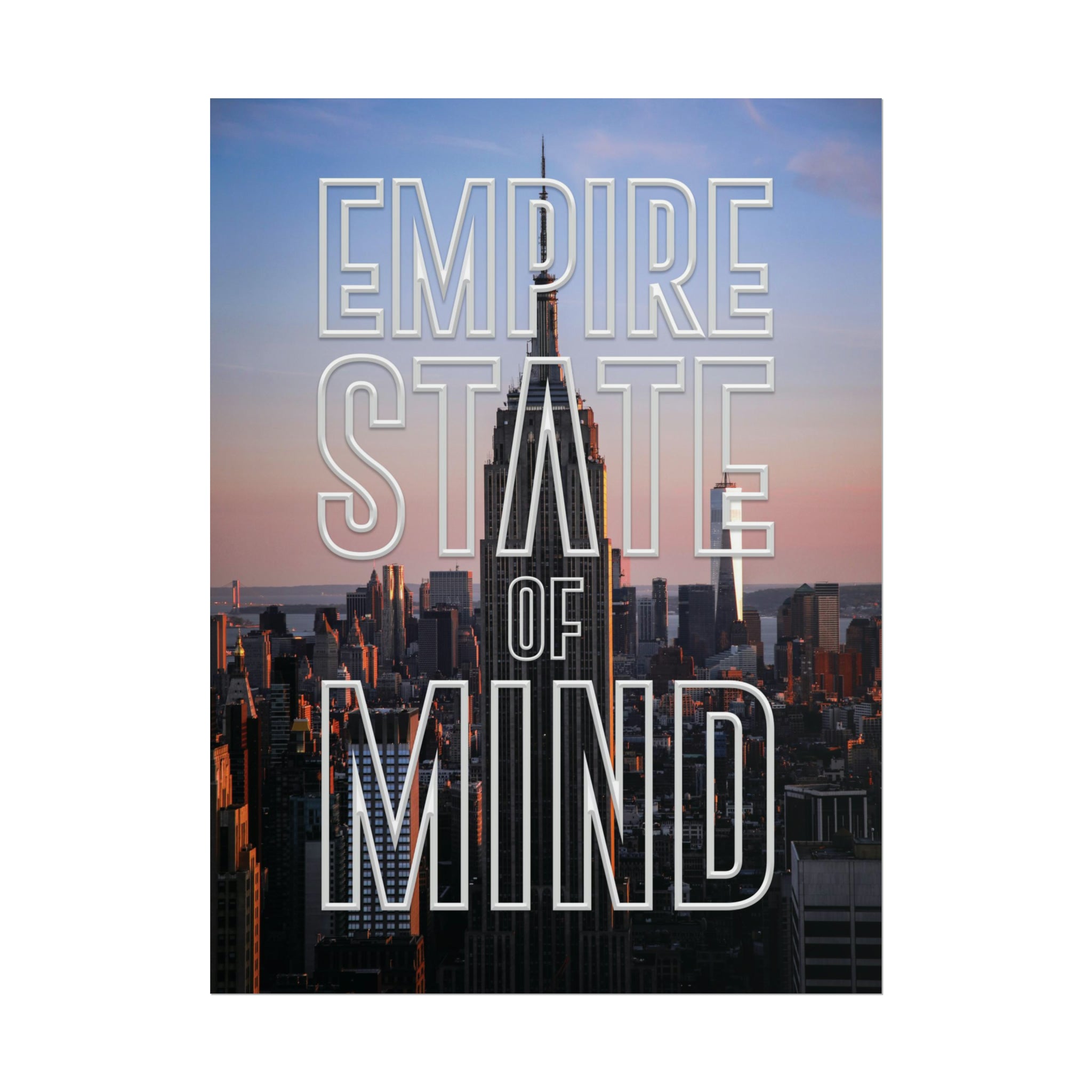 Empire State of Mind NYC Motivational Poster | The Design Station