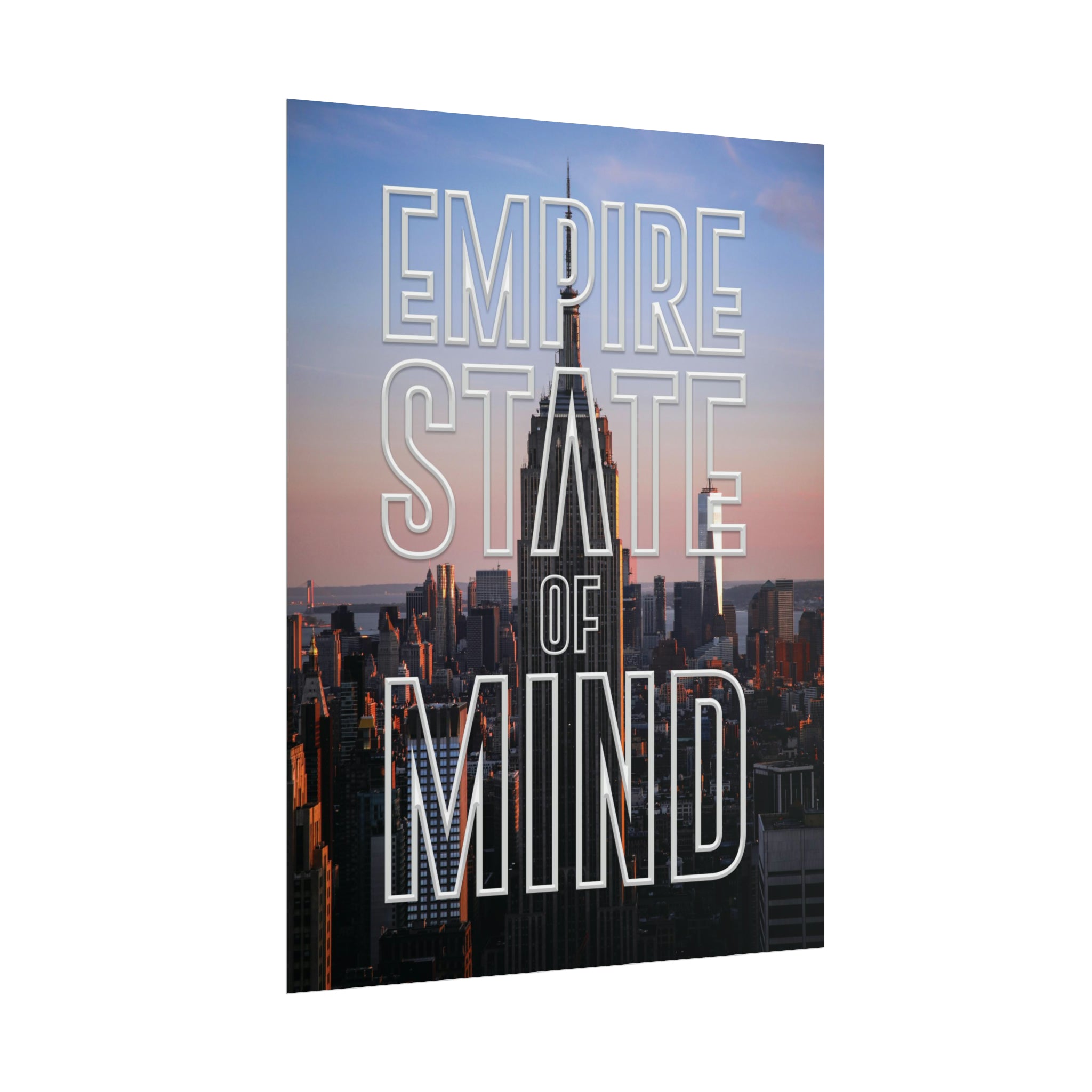 Empire State of Mind NYC Motivational Poster | The Design Station